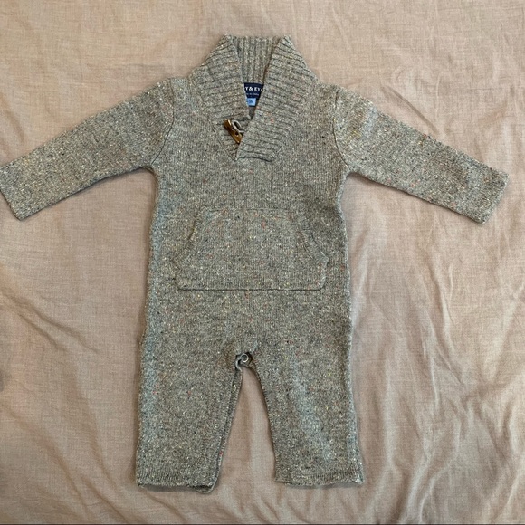 Andy & Evan | One Pieces | Andy Evan Grey Knit One Piece Romper Baby ...